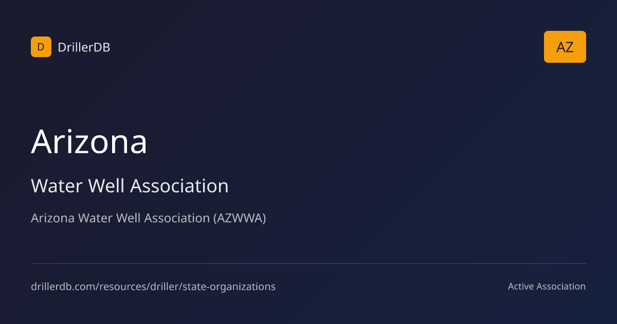 Arizona Water Well Association (AZWWA) | Arizona Water Well Association ...