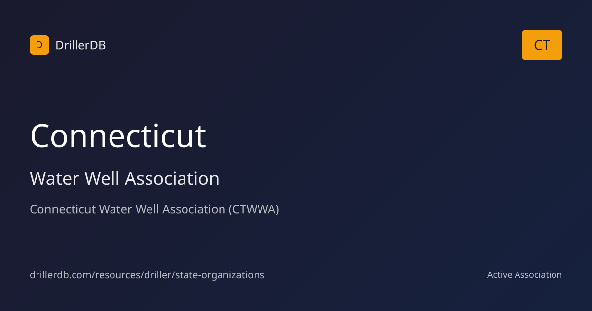 Connecticut Water Well Association (CTWWA) | Connecticut Water Well ...