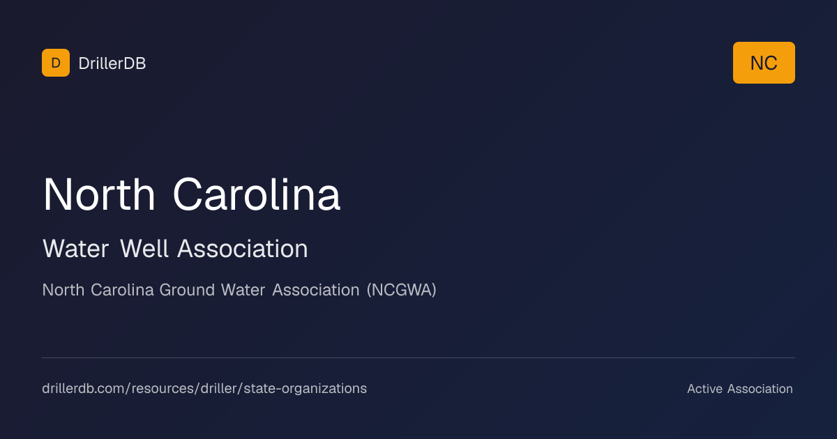 North Carolina Ground Water Association (NCGWA) | North Carolina Water ...