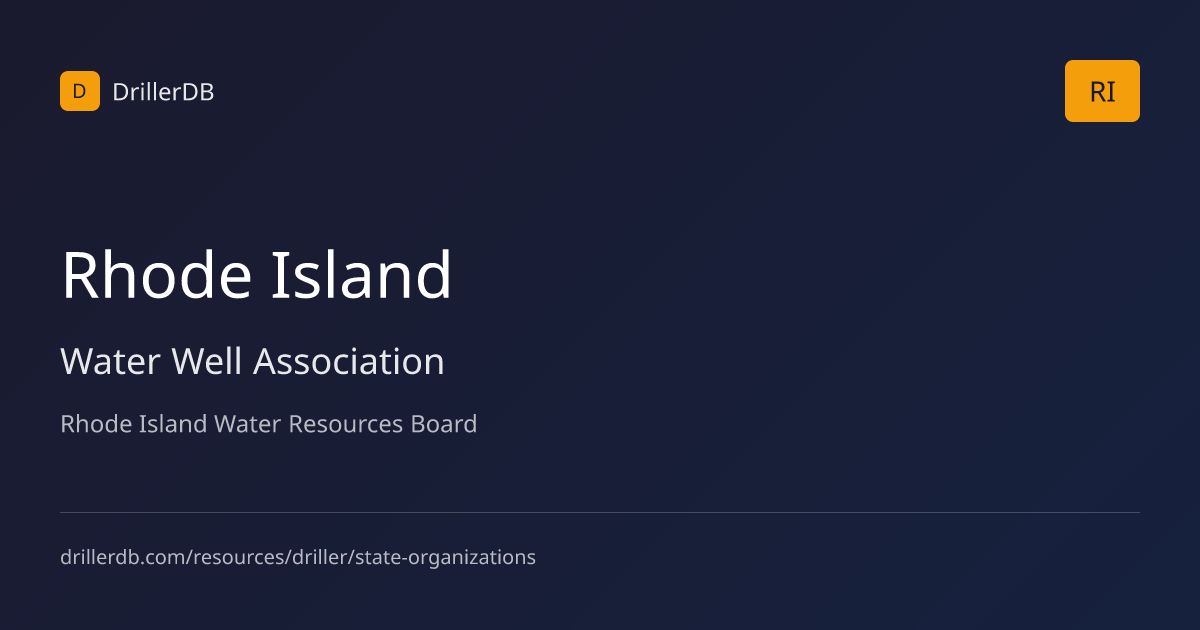 Rhode Island Water Resources Board | Rhode Island Water Well ...