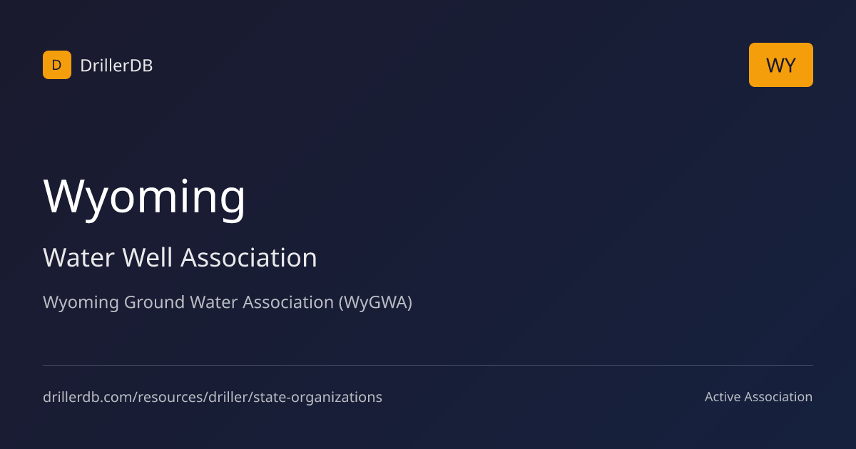 Wyoming Ground Water Association (WyGWA) | Wyoming Water Well ...